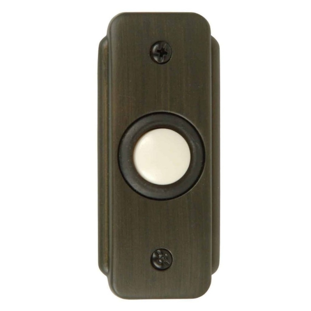 BR2-PW Craftmade Metal Lighted Doorbell Rectangular Shaped