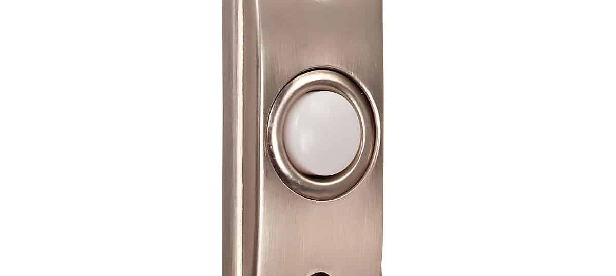 BR2-PW Craftmade Metal Lighted Doorbell Rectangular Shaped