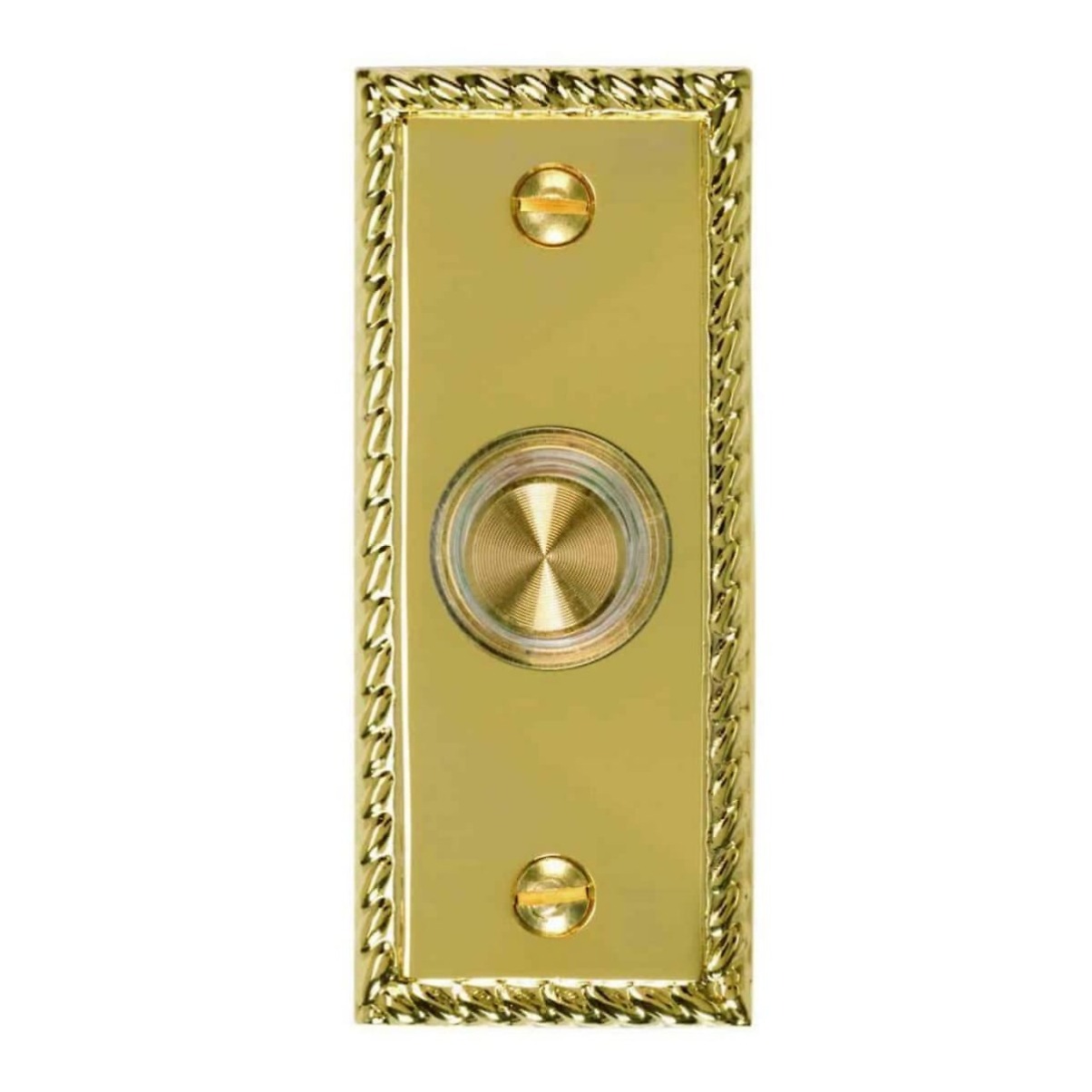 DH1667L Real Brass Wired Lighted Push Button with Rope Trim
