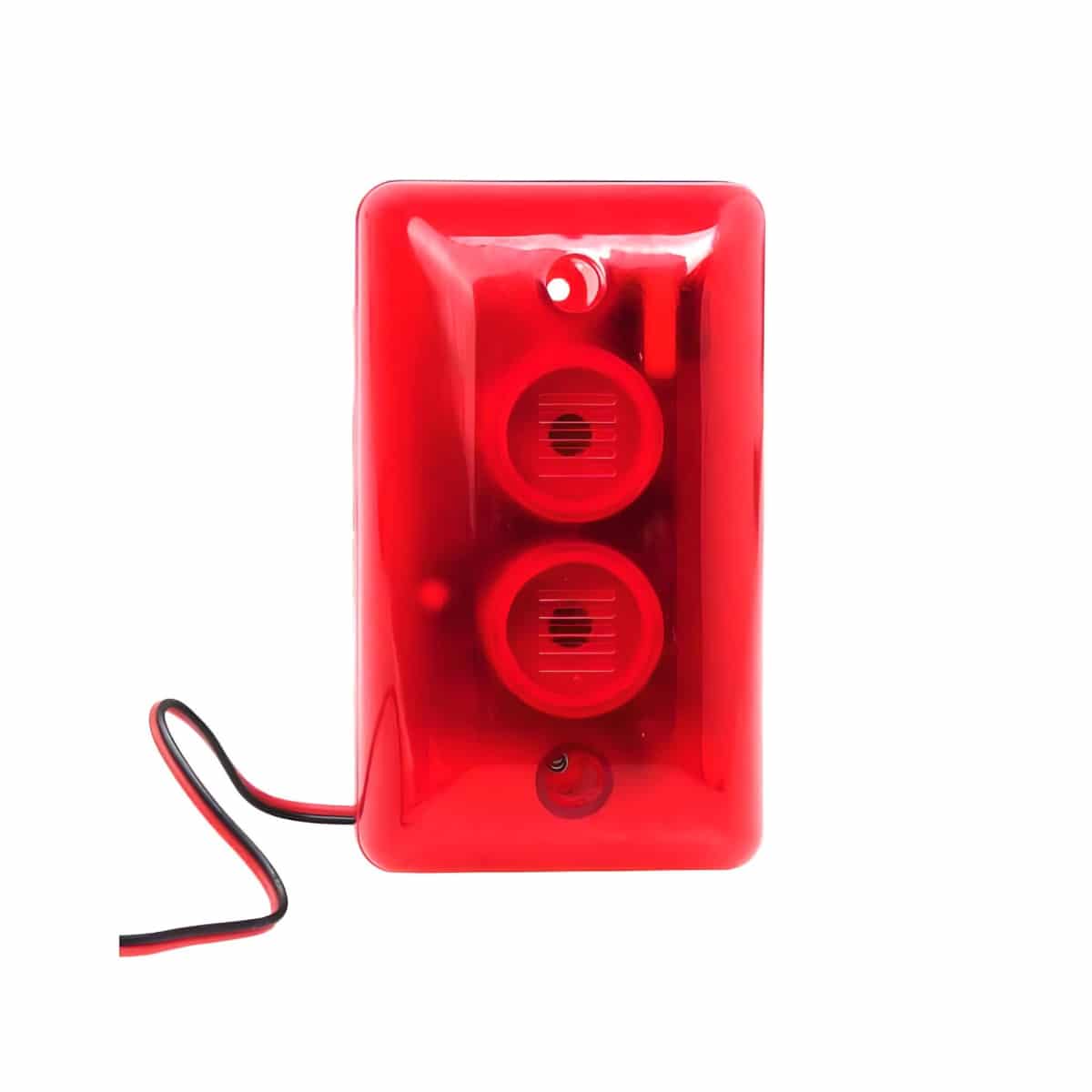Red Light Strobe Siren 12v Alarm Siren 12V Wired LED Strobe - 120dB ...