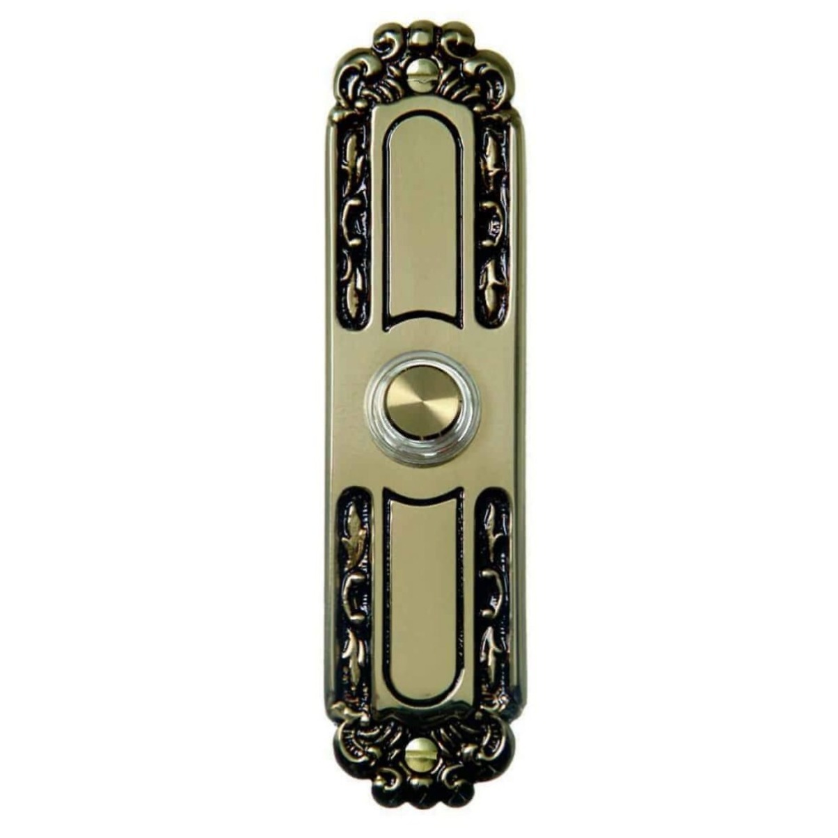 SS1663L Aged Brass Victorian Styled Lighted LED Wired Button